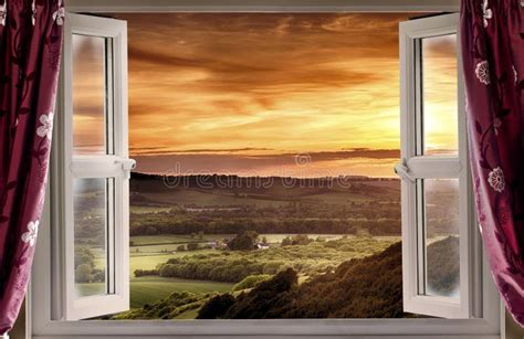 Ventana Abierta Al Paisaje Rural Imagen De Archivo Imagen De Ambiente