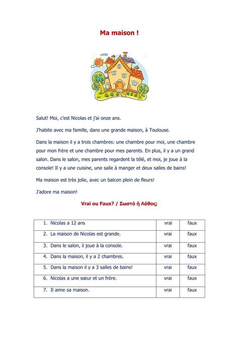 Compréhension écrite interactive worksheet for Ai A2 You can do the
