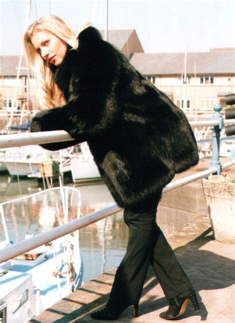 Black Fox Fur Jacket Fur Lana Fox Fur Jacket