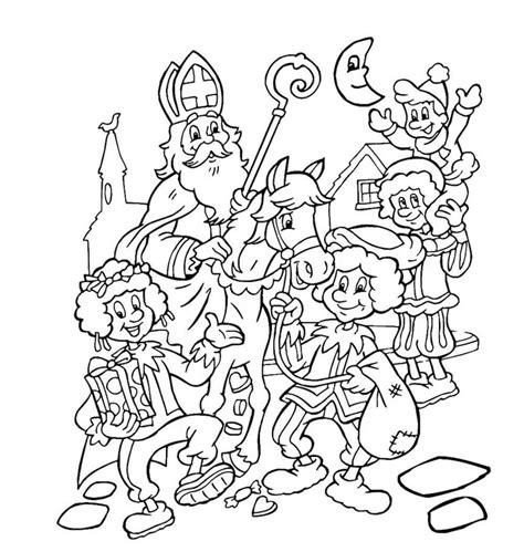 Sinterklaas En Zwarte Piet Kleurplaat Kinderen Kleurplaat