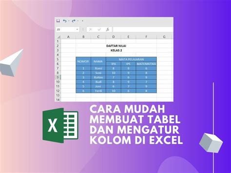 Membuat Tabel Pada Microsoft Excel Contoh Surat Resmi