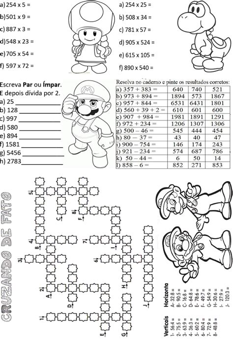 atividade de divisão e multiplicação Bases Matematicas