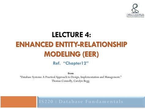 Pdf Lelcture Enhanced Entity Relationship Modeling Eer