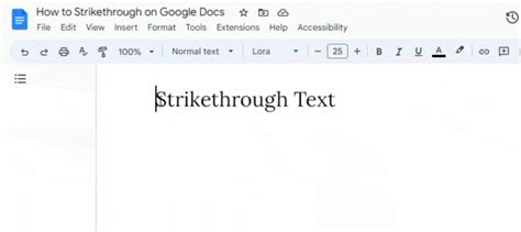How To Strikethrough On Google Docs