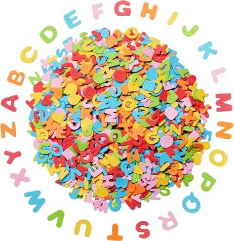 Amazon 1400 Pieces Colorful Alphabet Stickers Glitter Letter