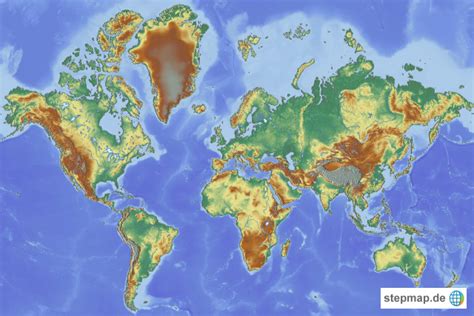 StepMap Unsere Erde Landkarte für Welt