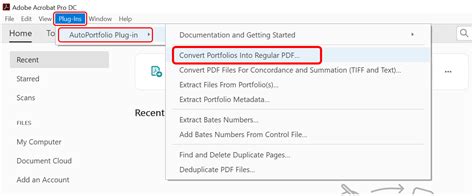 converting a pdf portfolio into a single pdf document with
