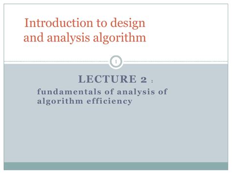 introduction to design and analysis algorithm lecture 2 fundamentals of analysis of