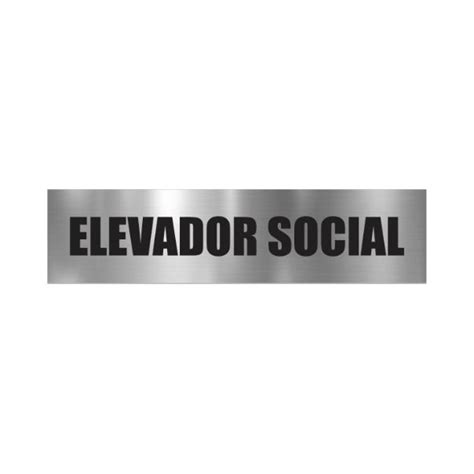 Placa De Elevador Social X Inox Loja Meta Distribuidora