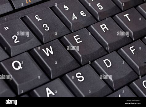 Computer Keyboard QWERTY Keys Close Up Stock Photo Alamy