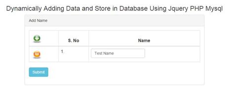 dynamically adding data with jquery and store in database using php mysql hack and php
