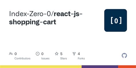 github index zero 0 react js shopping cart