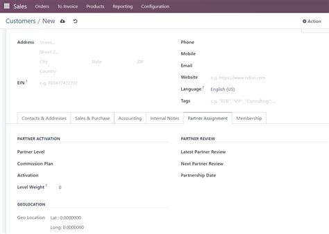 Configure Create New Customers In Odoo Sales App