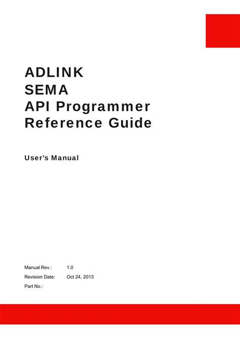 pdf sema api programming reference guide ecrinsema library page 2 revision history revision