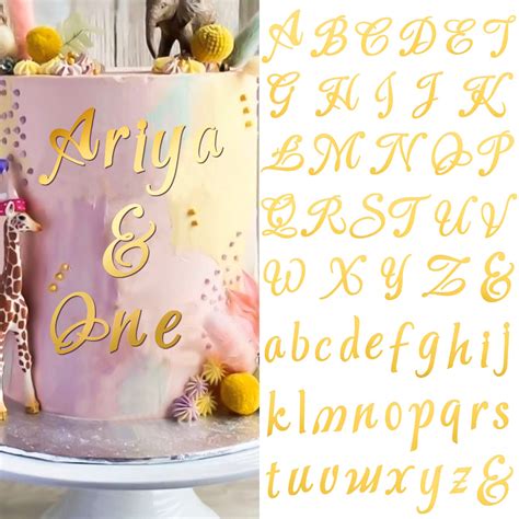 Buy Pcs Letters Cake Topper Acrylic Mirror Birthday Cake Decoration