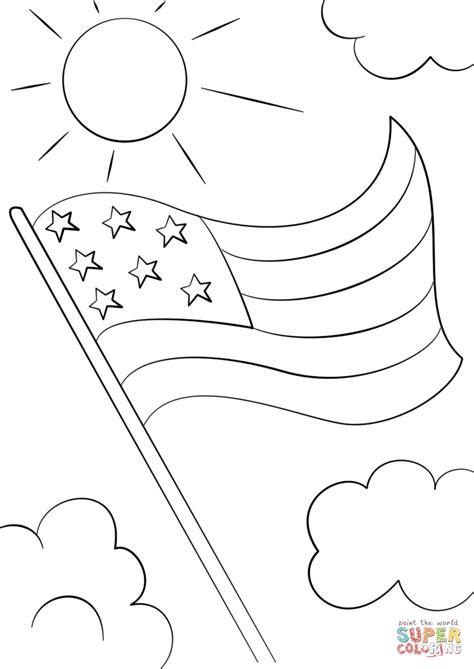 Dibujo De Bandera De Estados Unidos Para Colorear Dibujos Off