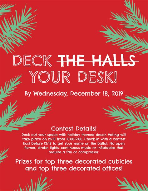 Christmas Cubicle Decorating Contest Flyer