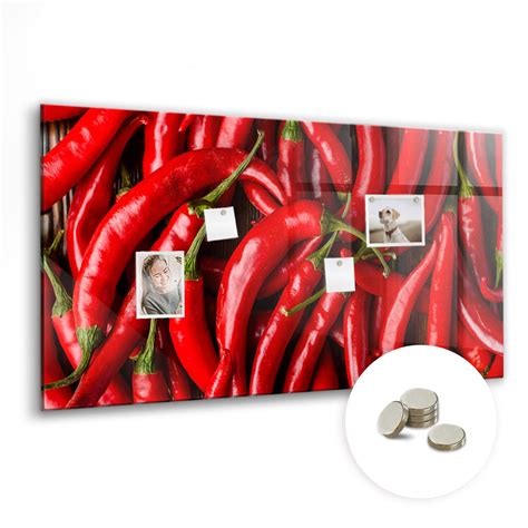 Tablica Szklana Z Magnesami I Do Pisania 120x60 Cm Ostre Papryczki