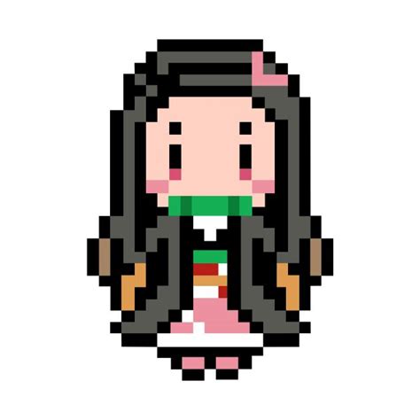 Nezuko Kamado Pixel Art By New World Pixel Art Art Pixel