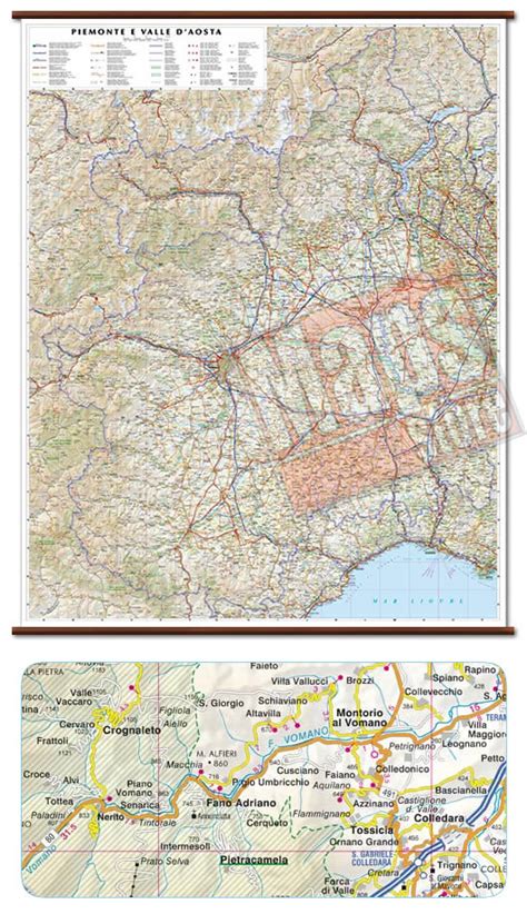 Mappa Murale Piemonte E Valle D Aosta Mappa Murale Con Cartografia