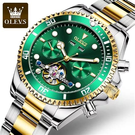 Olevs Relojes Impermeables Tourbillon De Lujo Para Hombre Cuotas Sin