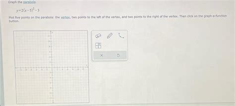 solved graph the parabola y 2 x−5 2−3 plot five points on