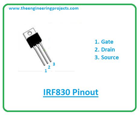 IRF830 MOSFET Datasheet Pinout Features Equivalent Applications