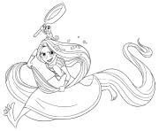 Coloriage Mandala Disney Princesse Raiponce Et Pascal Le Camaleon