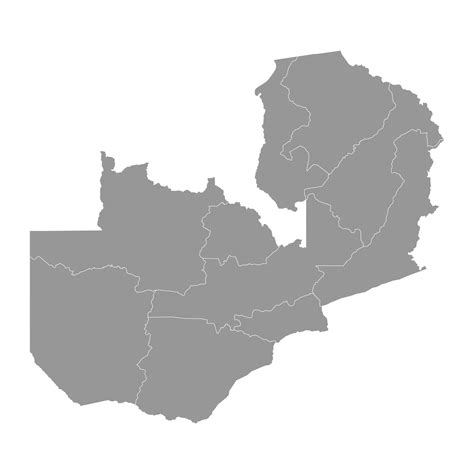 Zambia mapa con administrativo divisiones vector ilustración 35280446