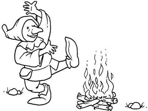 Rumpelstiltskin Dancing At Bonfire Coloring Home