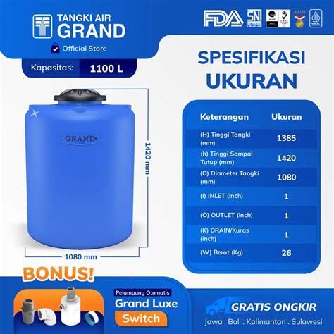 Cuci Gudang Tandon Tangki Toren Air Grand Untung Ratusan Ribu