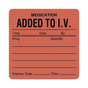 Medication Added Labels By UAL Donnelley Medline Industries Inc