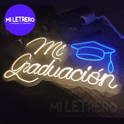 Letrero Luminoso Mi Graduación Neon Led para Eventos