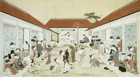 Women S Bathhouse And Laundry Kitao Shigemasa Artwork On USEUM