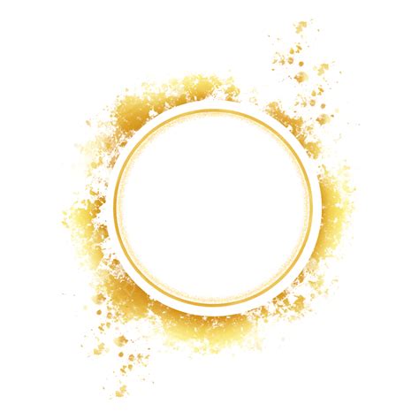 Golden Shining PNG Image Golden Shining Circle Frame With Splash