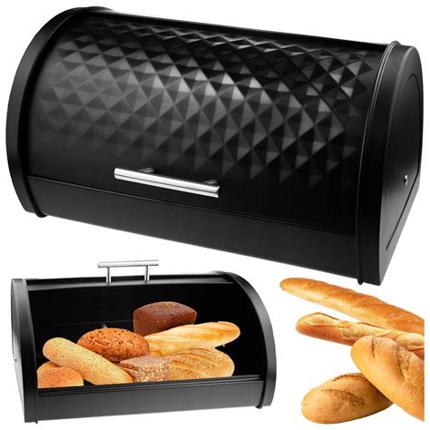 CHLEBAK METALOWY CZARNY POJEMNIK NA PIECZYWO DUŻY 13147322237 Allegro pl