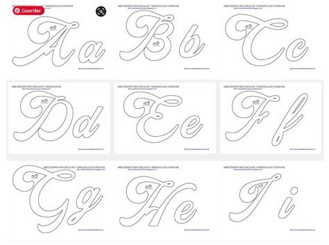 MOLDES DE LETRAS CURSIVAS MAYÚSCULAS Y MINÚSCULAS Materiales Educativos