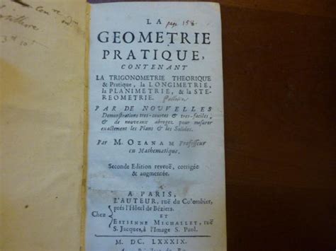 La Géométrie pratique contenant la trigonométrie théorique et pratique
