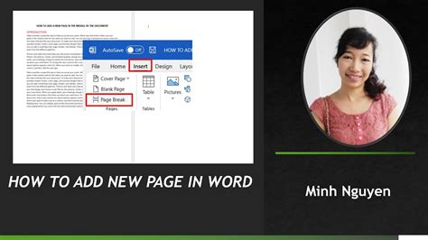 How To Add New Page In Word Youtube