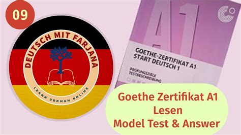 Start Deutsch 1 Lesen A1 Goethe Zertifikat A1 Mit Lösung MT 9