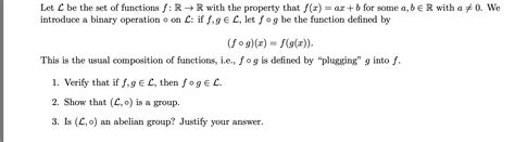 solved 2 let l be the set of functions f r → r with the