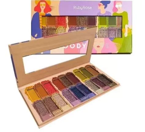 Paleta De Sombras Matte Metálicas Coloridas Ruby Rose MercadoLivre
