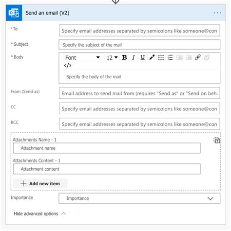 understanding power automate s outlook send email actions david lozzi