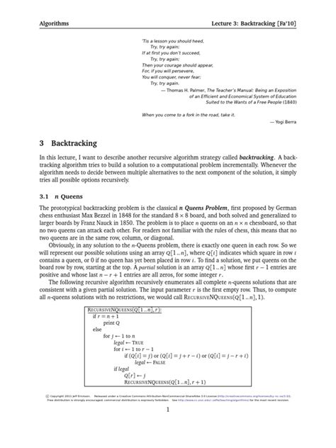 03 backtracking pdf sequence time complexity