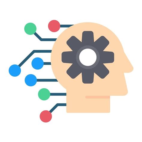 Ilustración plana de aprendizaje automático Vector Premium