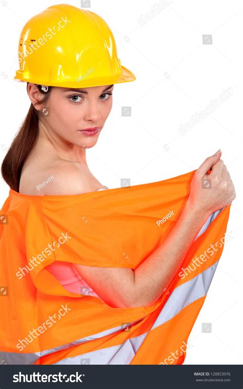 Sexy Female Construction Worker Undressing Shutterstock