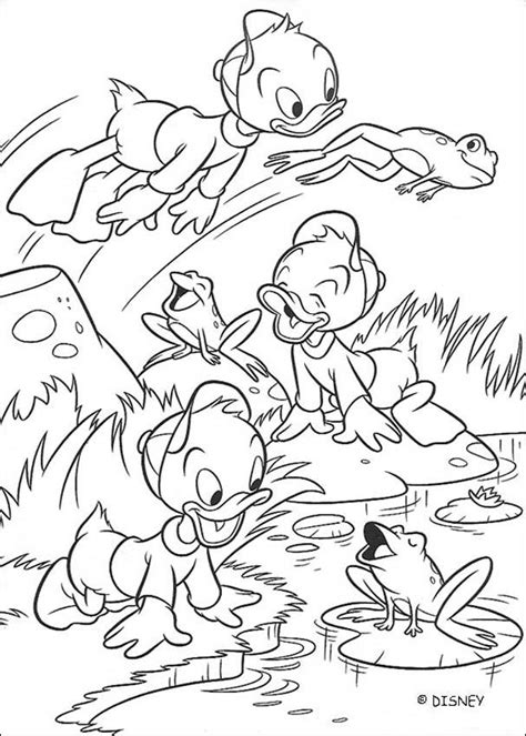 Desenhos Para Colorir De Os Sobrinhos Do Pato Donald Sapos Pt