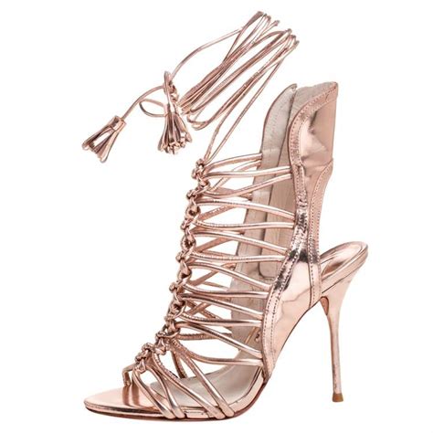 Rose Gold Caged Heels Best Sale Bellvalefarms