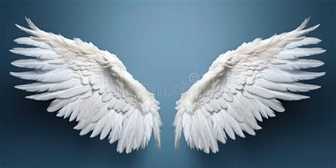 Alas De ángel Aisladas En Fondo Blanco Generador De Ai Stock de