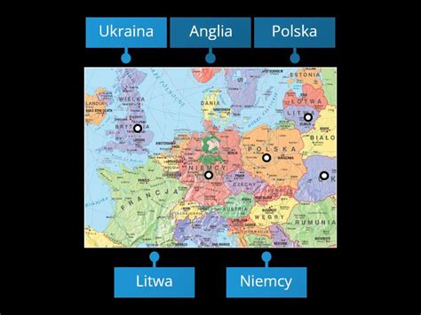 Mapa Europy Labelled Diagram